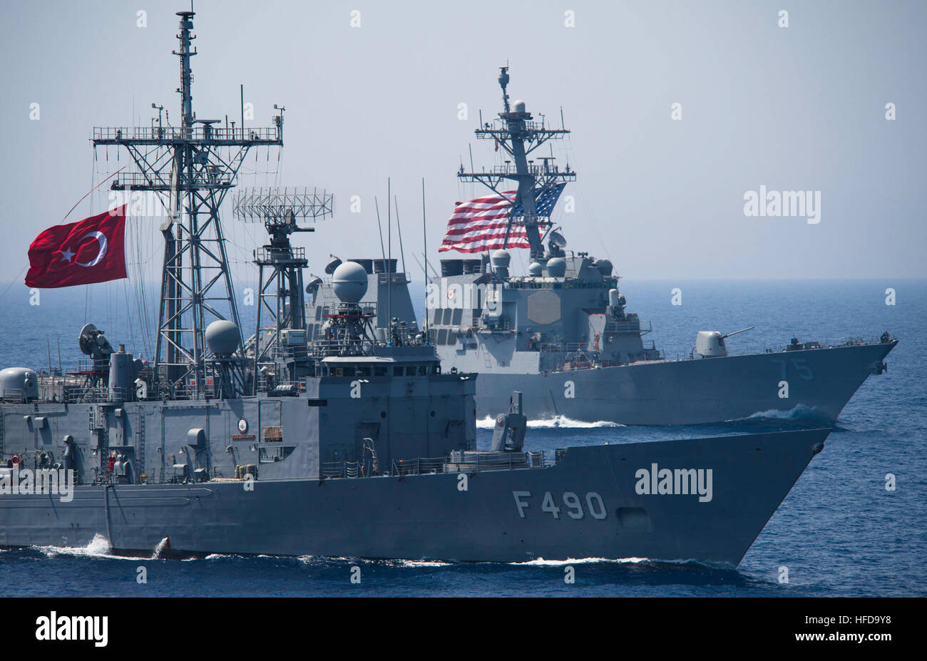 MEDITERRANEAN SEA (June 25, 2016) The Turkish G-Class frigate TCG ...