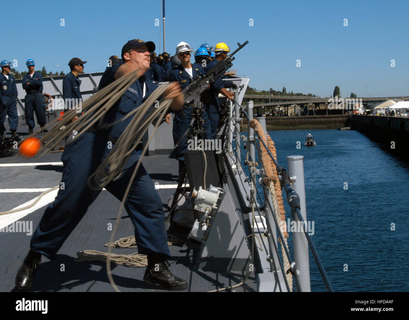 070731-N-9860Y-003 SEATTLE (July 31, 2007) - A Sailor from the guided ...