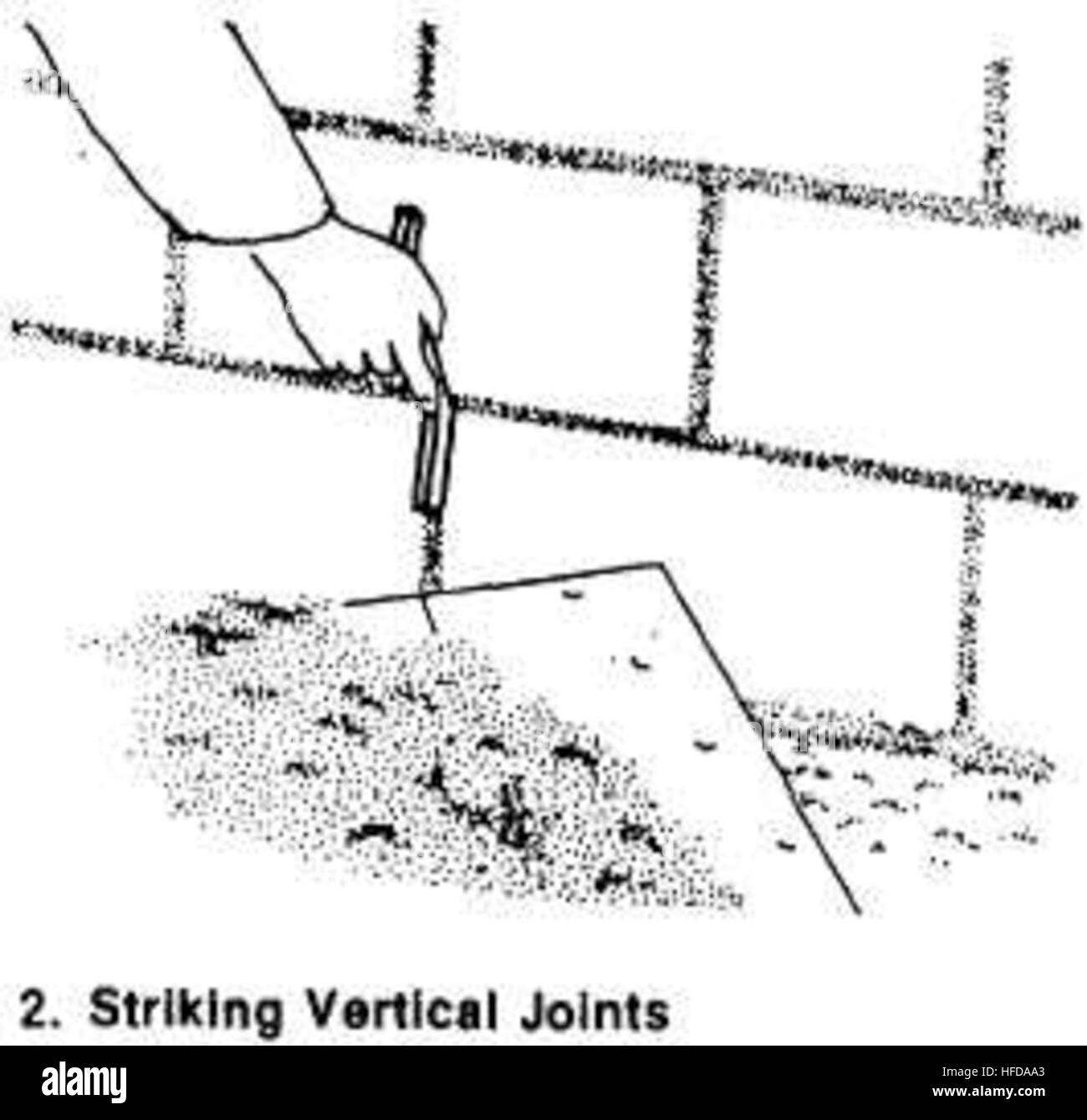 Tooling mortar joints Stock Photo - Alamy