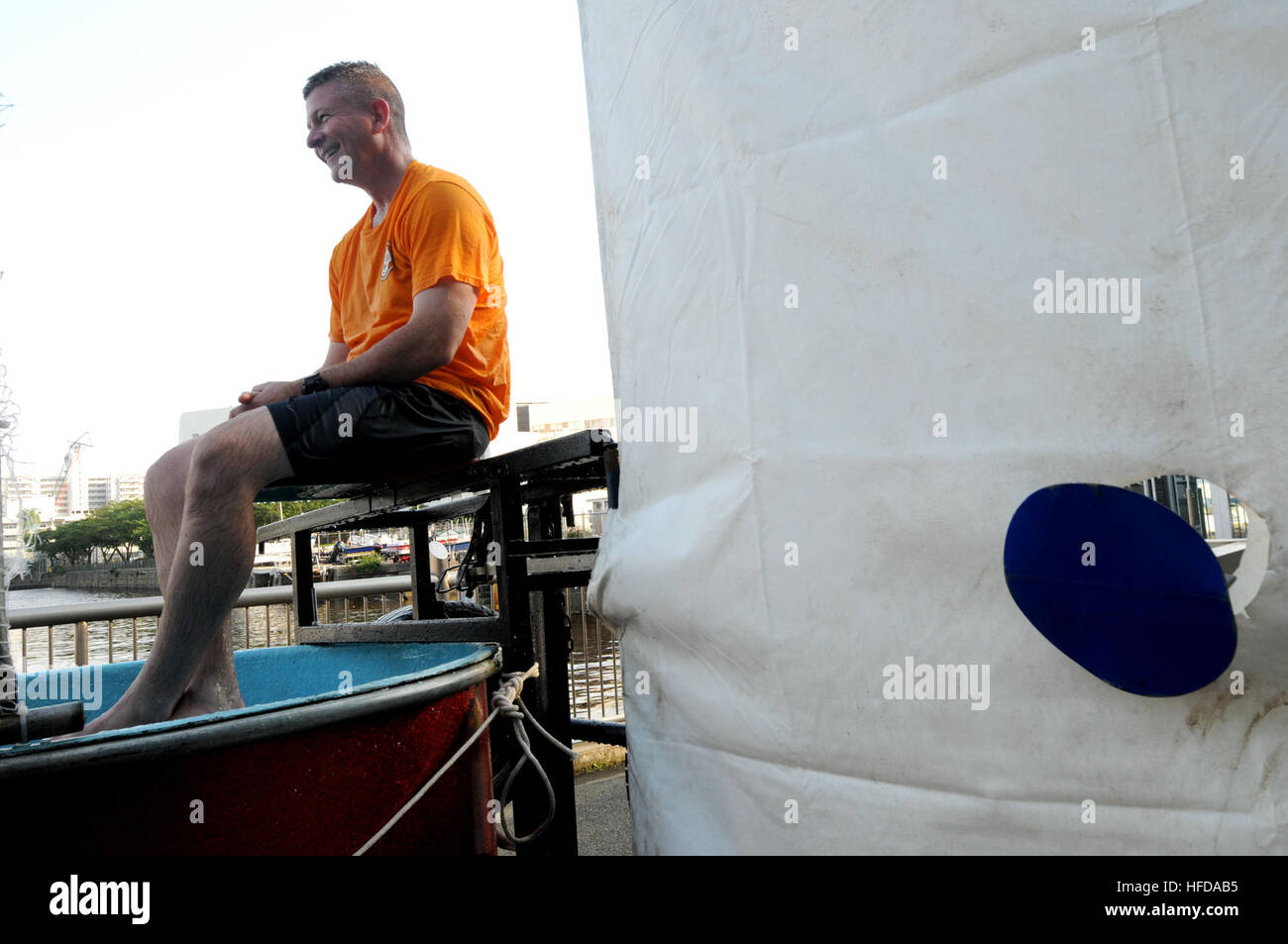 Master Chief Petty Officer of the Navy Rick West takes part of the 4th ...