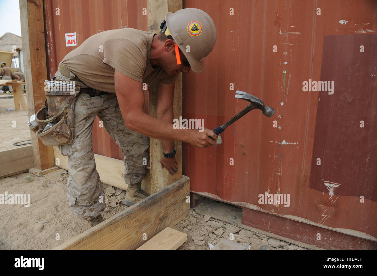 Builder 1st Class Jay Miller, assigned to Naval Mobile Construction ...