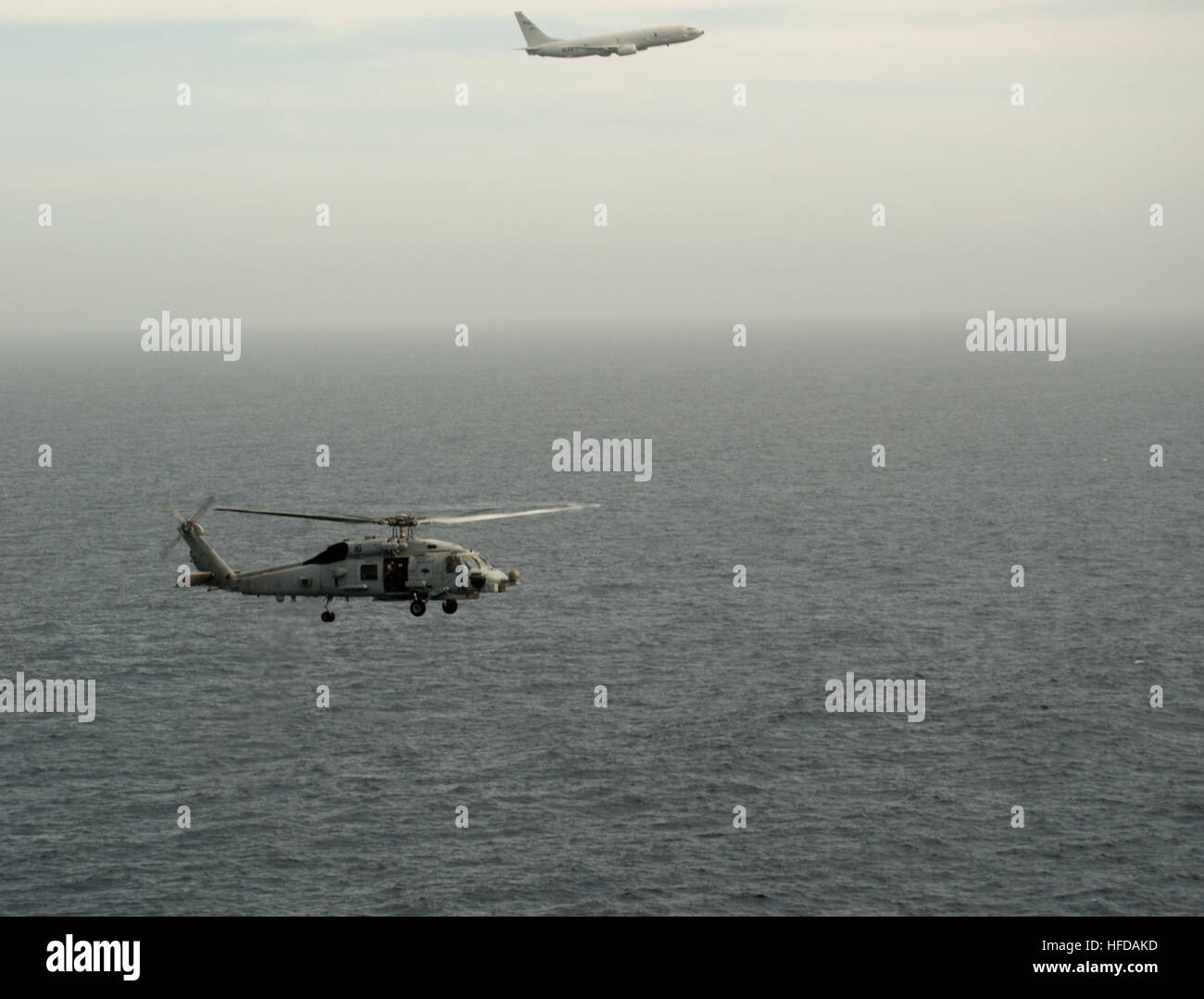 A P-8A Poseidon from VP-8 conducts integrated Anti-Submarine Warfare ...