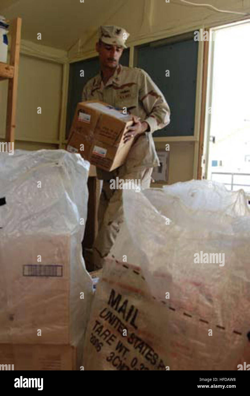 Trooper's mail arrives in Guantanamo -b Stock Photo - Alamy