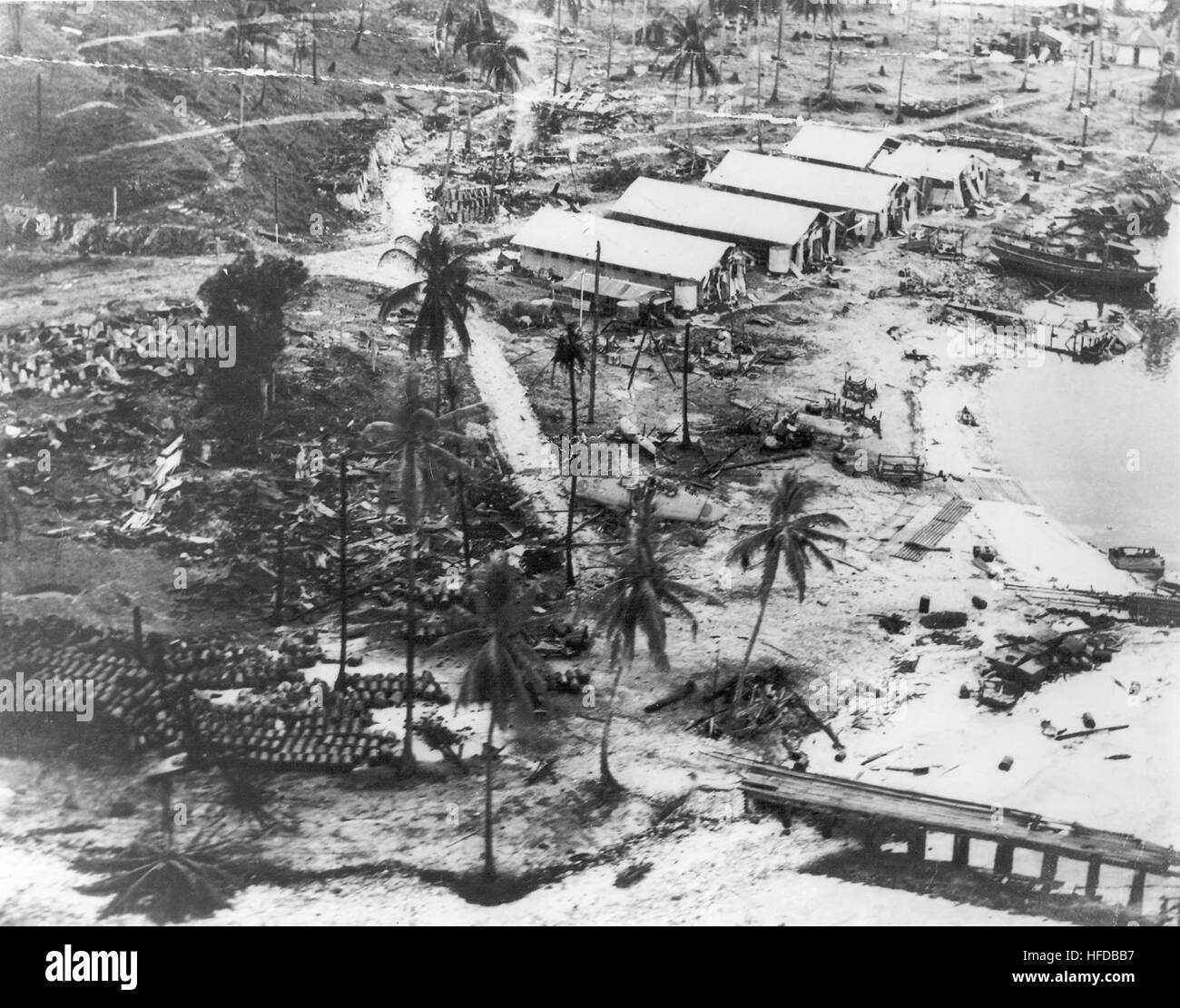 Tulagi seaplane base aerial August 1942 Stock Photo - Alamy