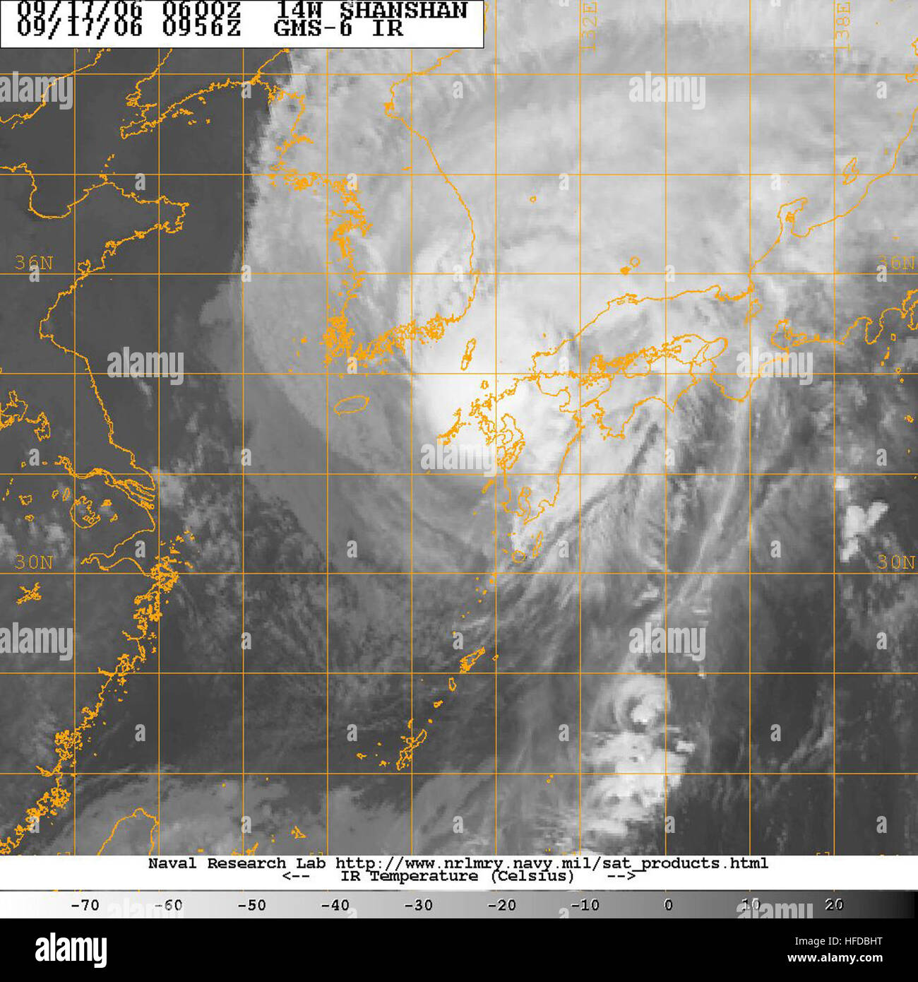 Typhoon 14W (Shanshan) 2006-09-17 09-56 Stock Photo - Alamy