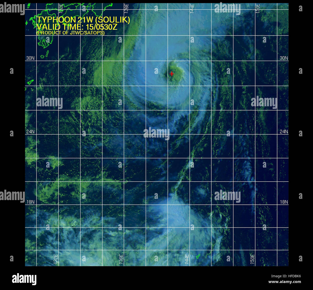 Typhoon 21W (Soulik) 2006-10-15 05-30 Stock Photo - Alamy