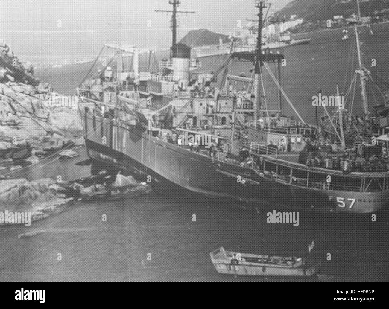 Typhoon Rose (1971) ship damage Stock Photo - Alamy