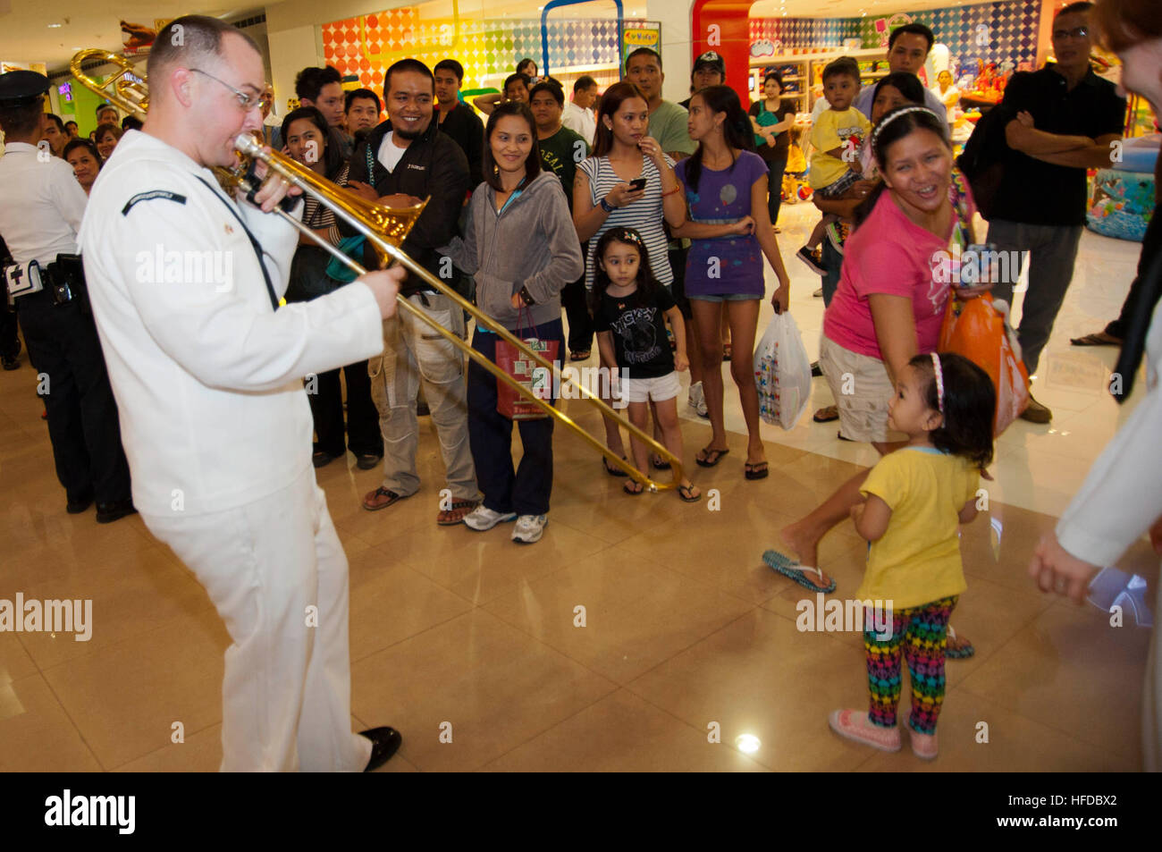 Musician 2nd Class James Brownell, assigned to the U.S. 7th Fleet Band ...