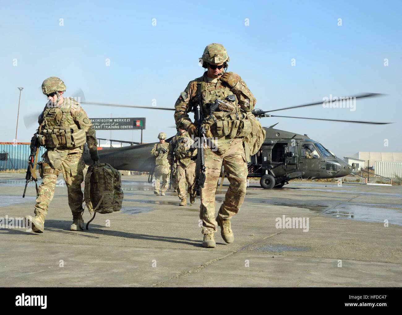 U.S. Army Col. Peter Andrysiak, center, the commander of the 2nd ...
