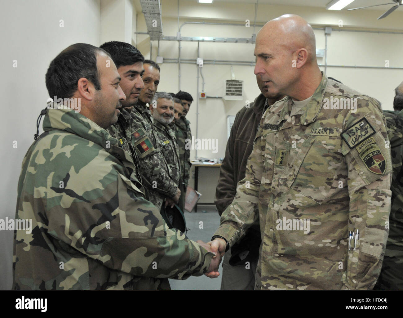 U.S. Army Lt. Gen. Joseph Anderson, right, the commander of the ...