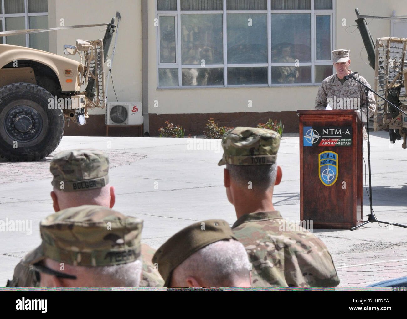 Gen. Joseph F. Dunford Jr., commander, ISAF/USFOR-A, gives a speech ...