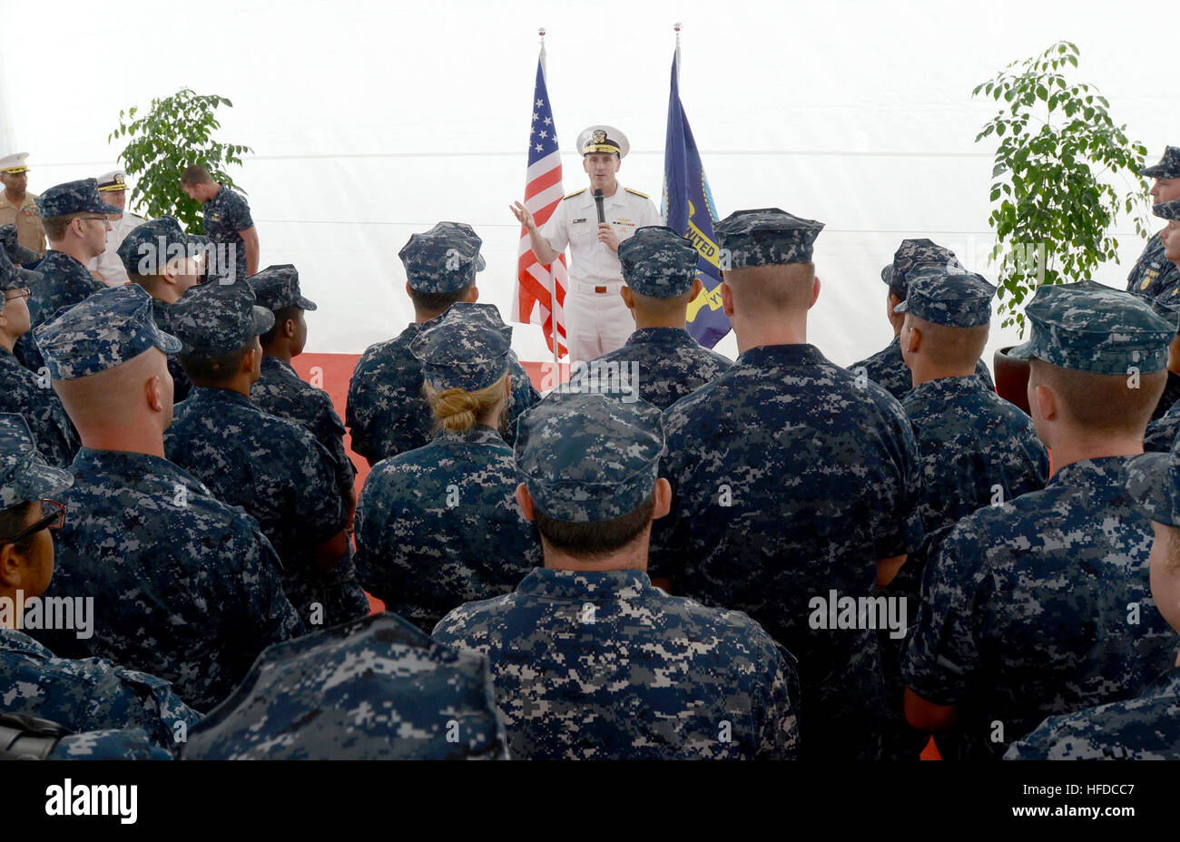U.S. Navy Adm. Jonathan Greenert, center, the chief of naval operations ...