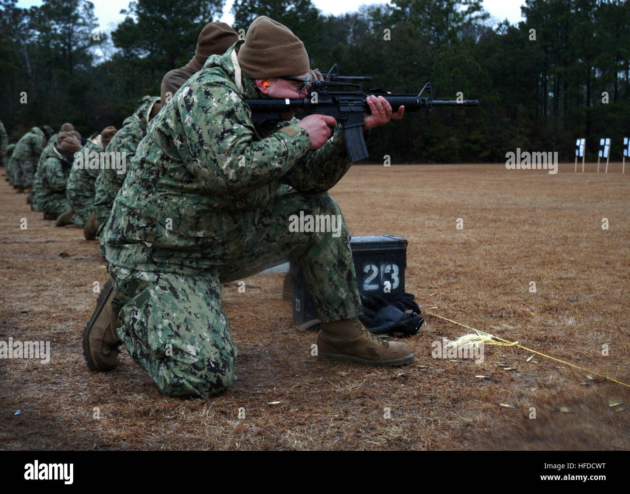 U.S. Navy Construction Mechanic 2nd Class Brent Rensink, with Naval ...