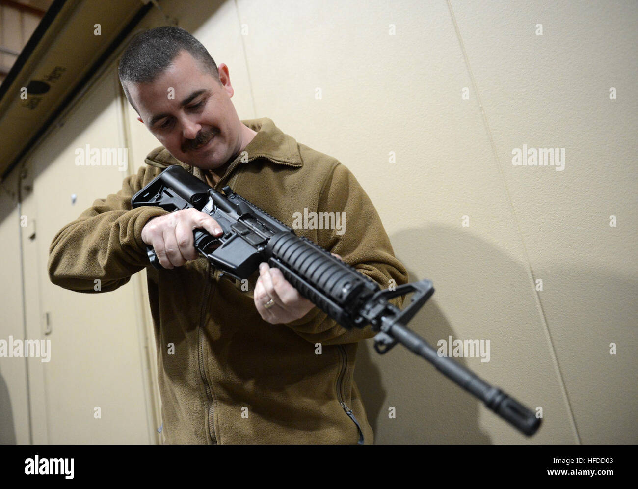 U.S. Navy Electronics Technician 1st Class Garrett Swanson, assigned to ...