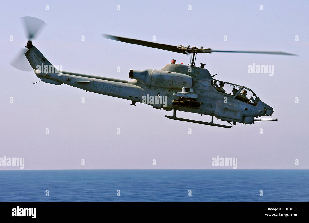 A U.S. Marine Corps AH-1W Super Cobra helicopter from Marine Medium ...