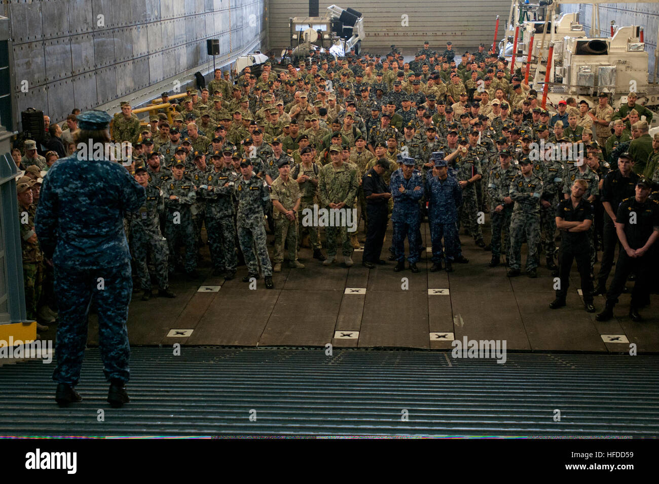 U.S. Navy Lt. Cmdr. Jennifer Forbus, left, the executive officer of the ...