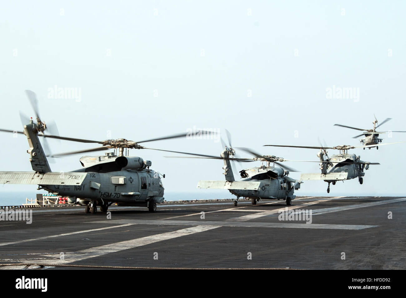 U.S. Navy MH-60S Seahawk helicopters assigned to Helicopter Sea Combat ...