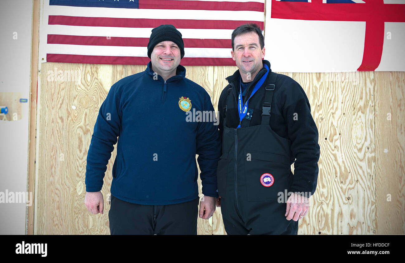 Rear Adm. Ken Perry (right), Commander, Submarine Group Two, and ...