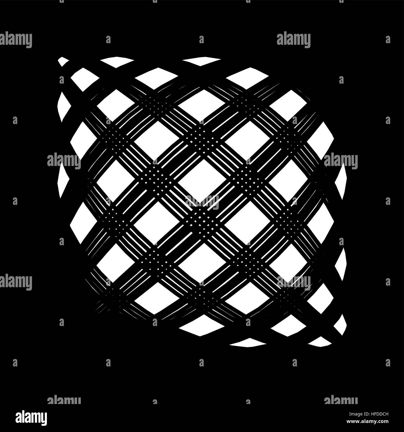 Delusional abstract pattern in black and white. The Illusory effect of ...
