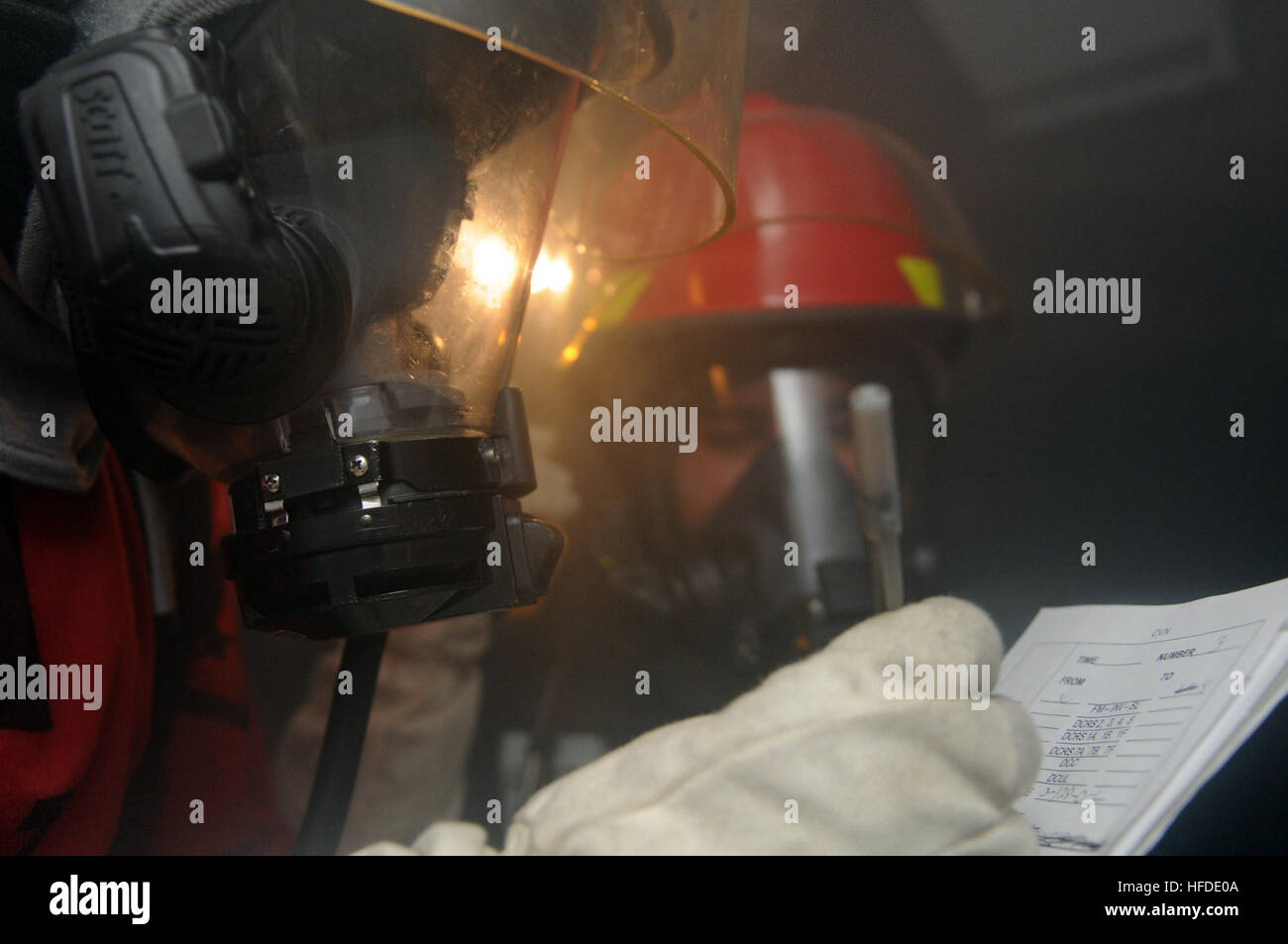 U.S. Sailors practice on-scene leader and investigator positions during ...