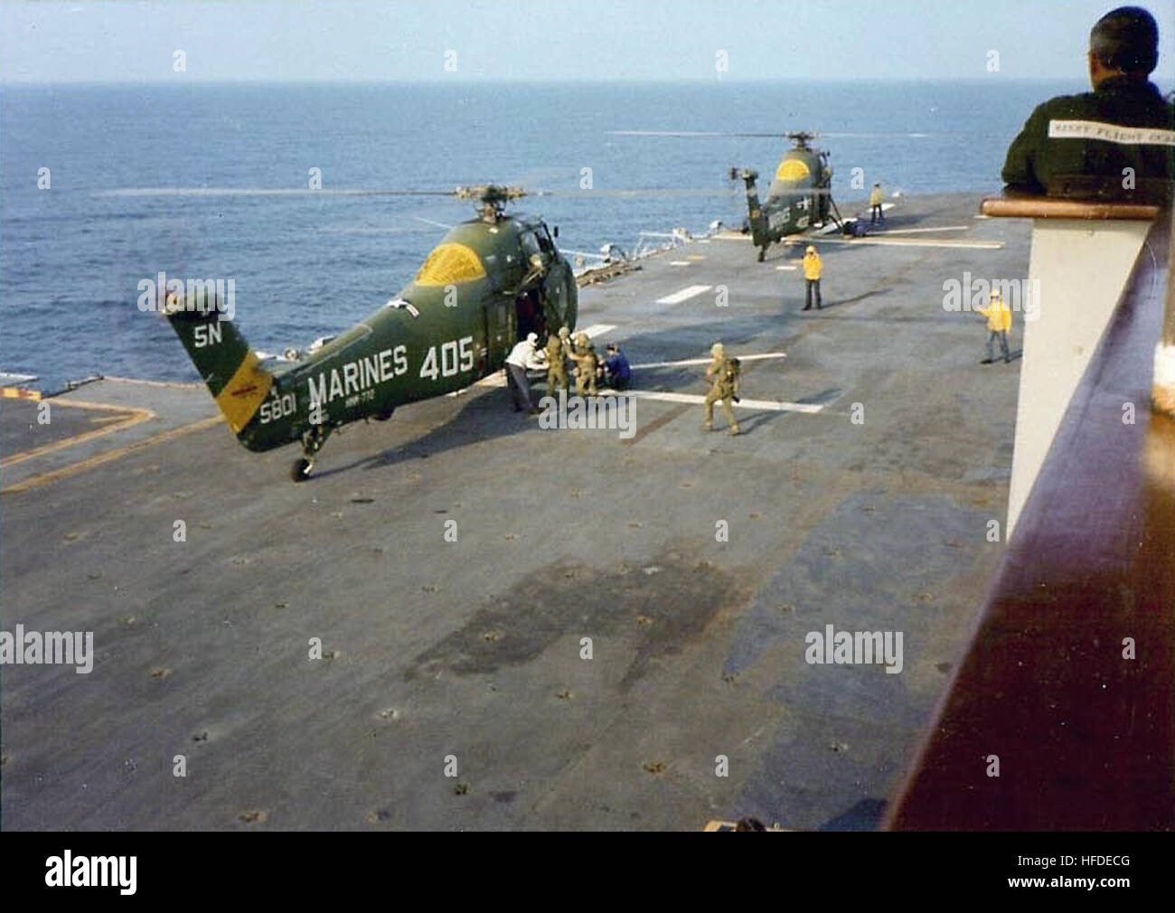 UH-34D HMM-772 on USS Guadalcanal (LPH-7) 1971 Stock Photo - Alamy