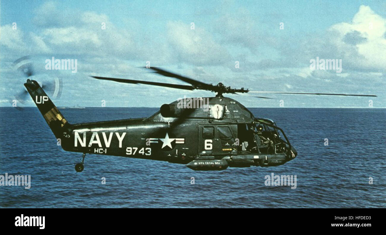 UH-2A Seasprite of HC-1 Det.43 in flight c1967 Stock Photo - Alamy