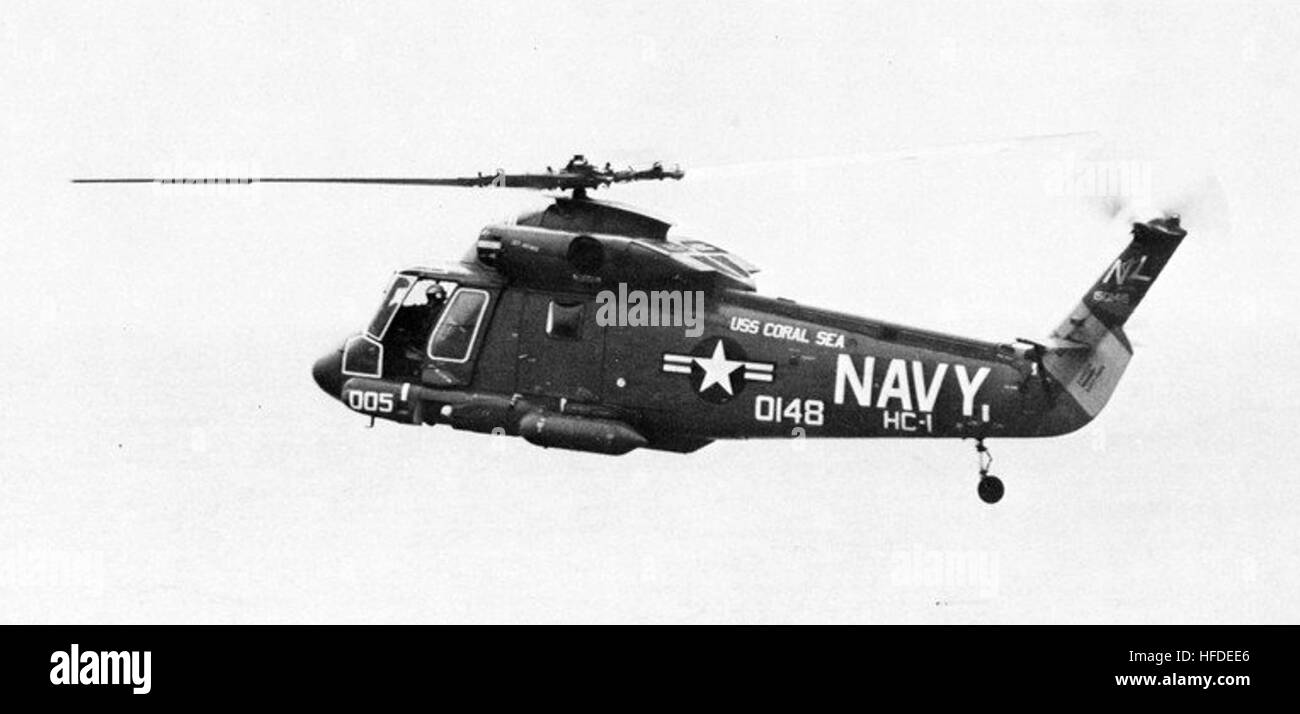 UH-2C Seasprite of HC-1 in flight c1970 Stock Photo - Alamy