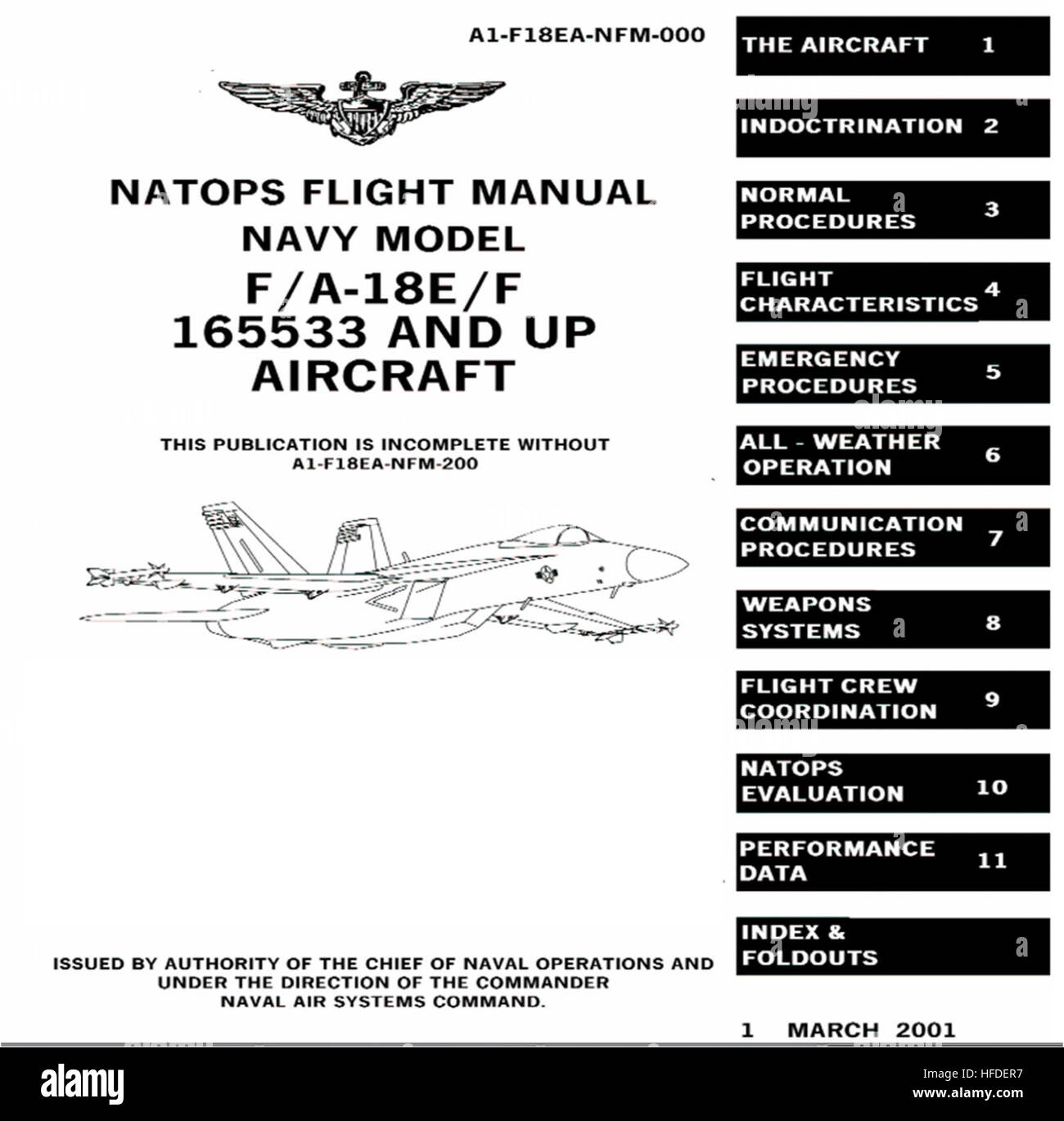 Aircraft NATOPS Manual cover Stock Photo - Alamy