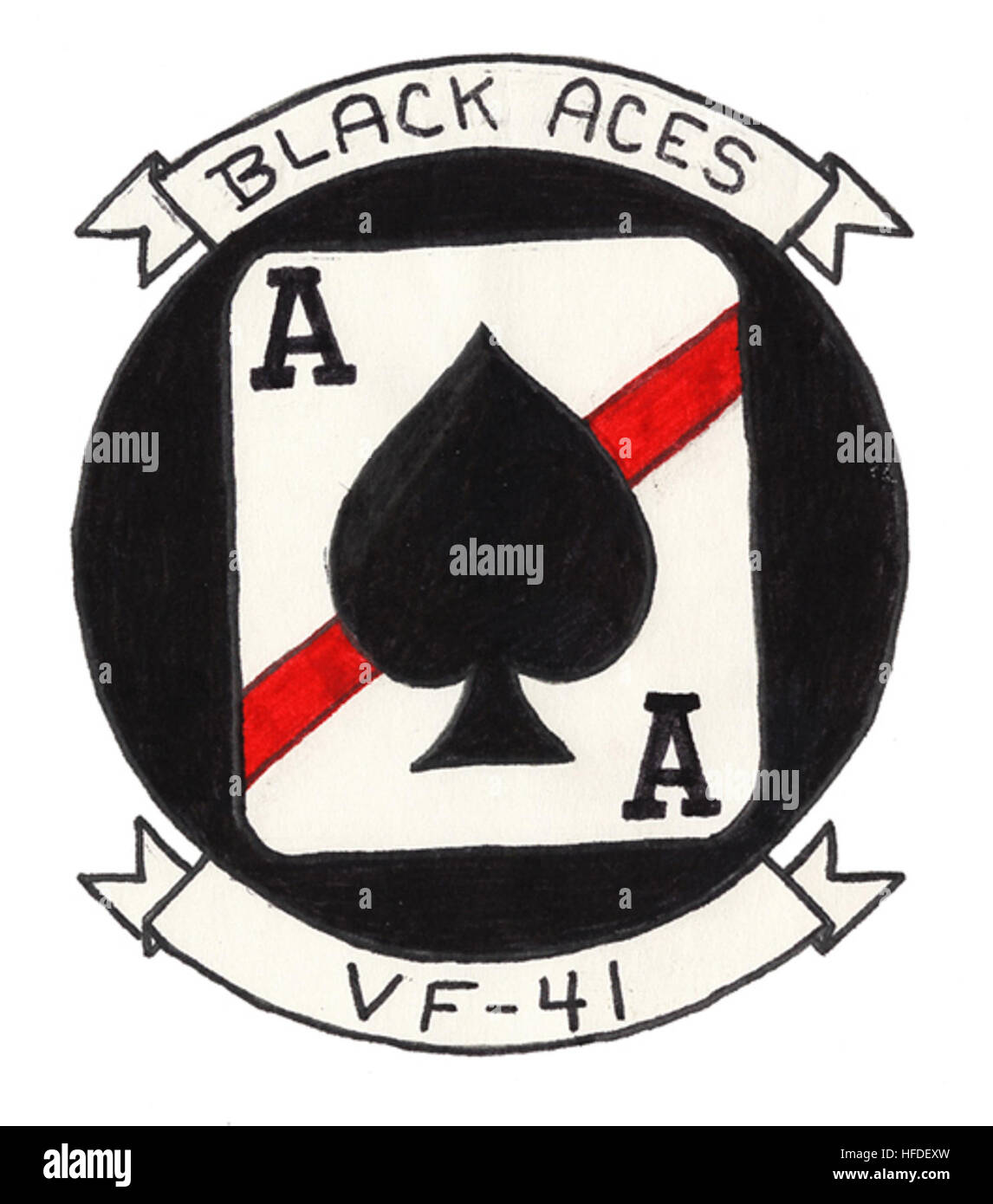Unit insignia of VF-41, US Navy Stock Photo - Alamy