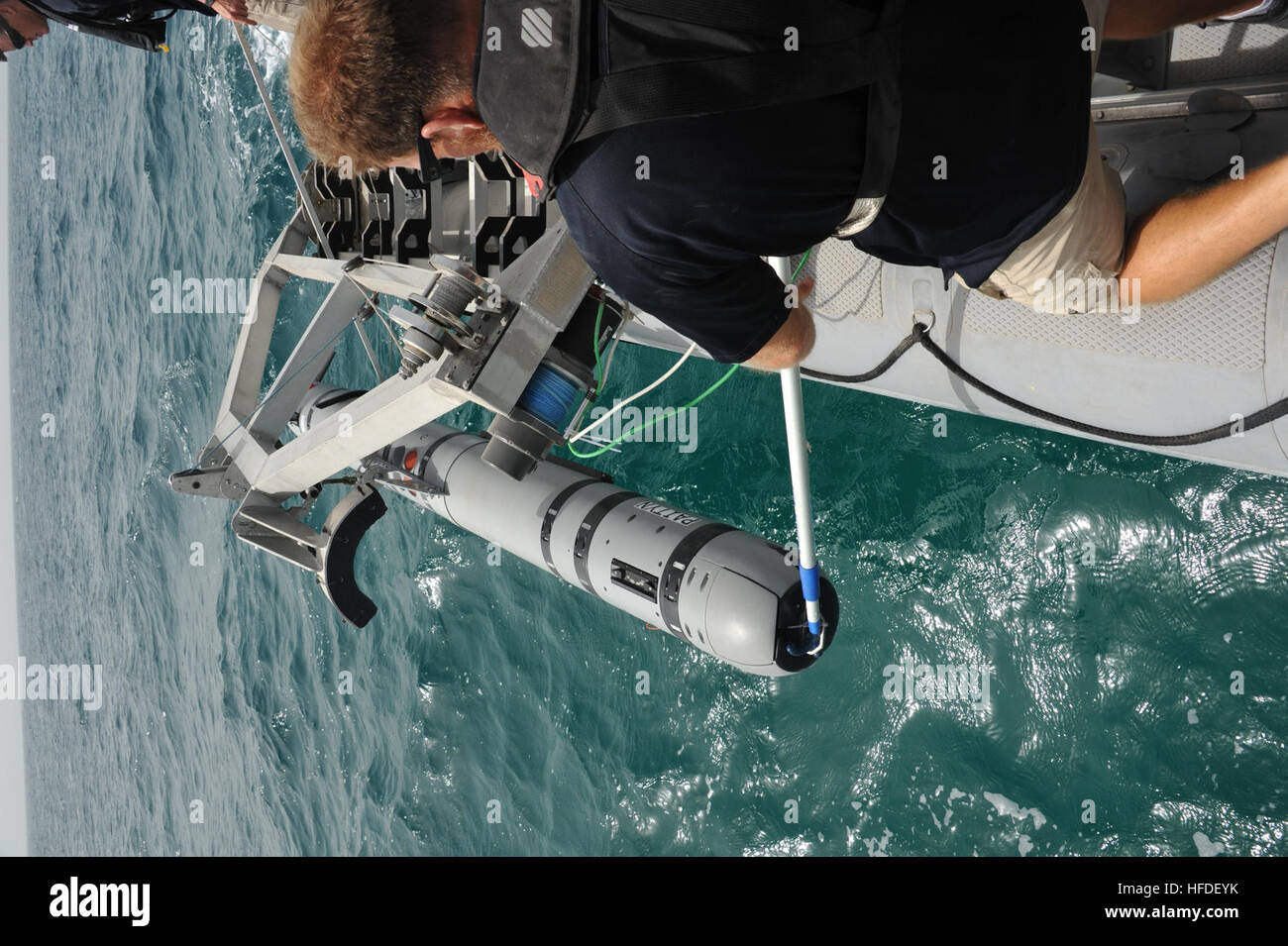 Members of an Unmanned Underwater Vehicle (UUV) detachment from ...