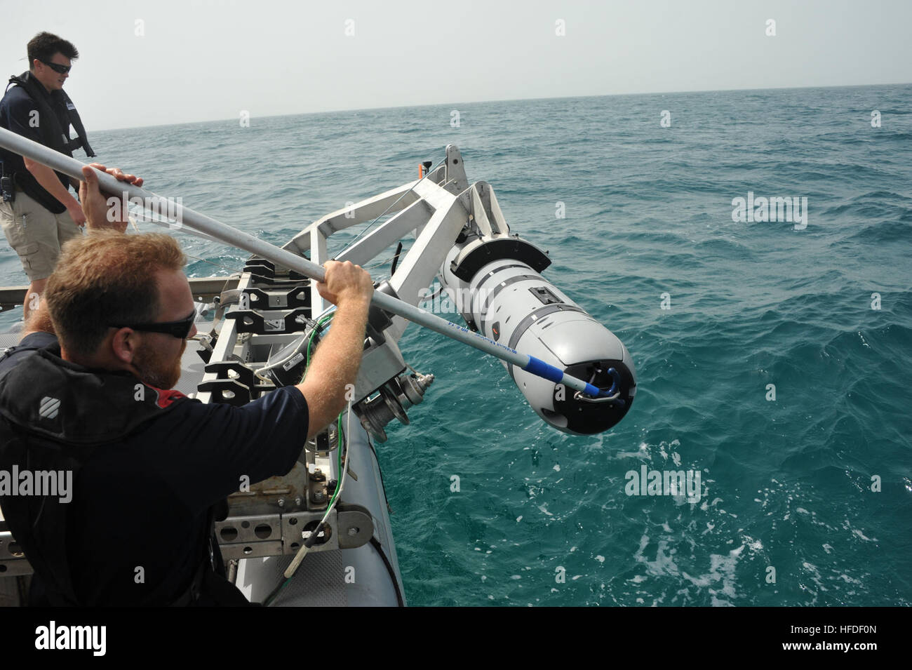 Sailors of the Unmanned Underwater Vehicle (UUV) detachment, Commander ...