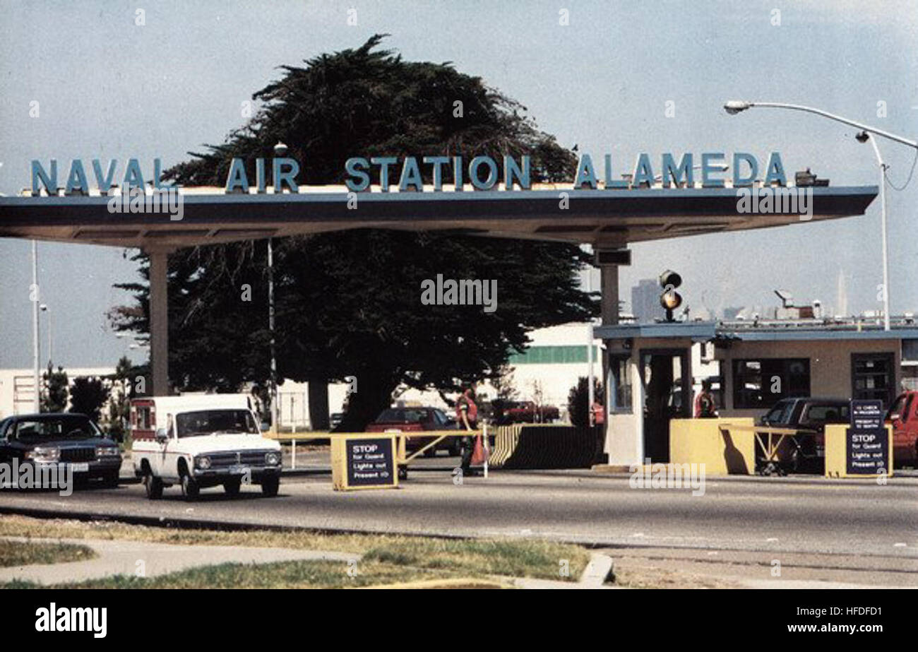 US Naval Air Station Alameda gate 1991 Stock Photo - Alamy