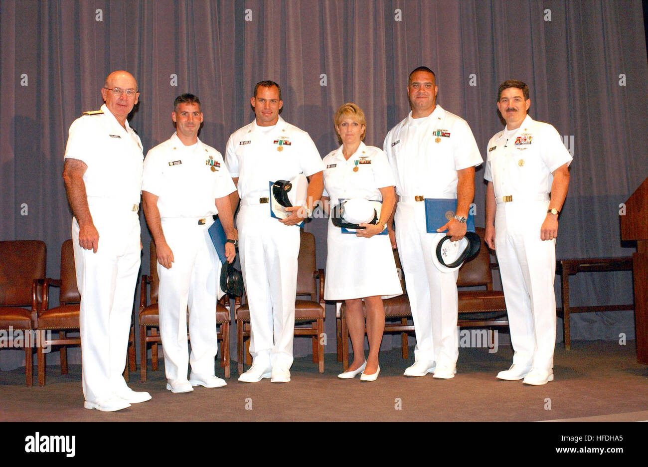 The Navy’s 2002 Sailors of the Year are awarded the Navy Commendation ...