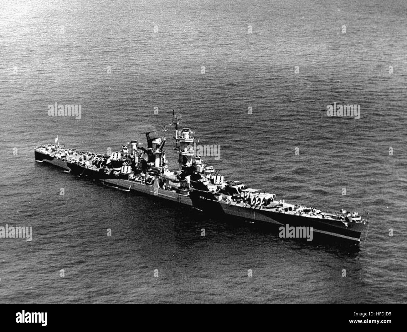 USS Alaska (CB-1) photographed from the air on 8 August 1944. Official ...