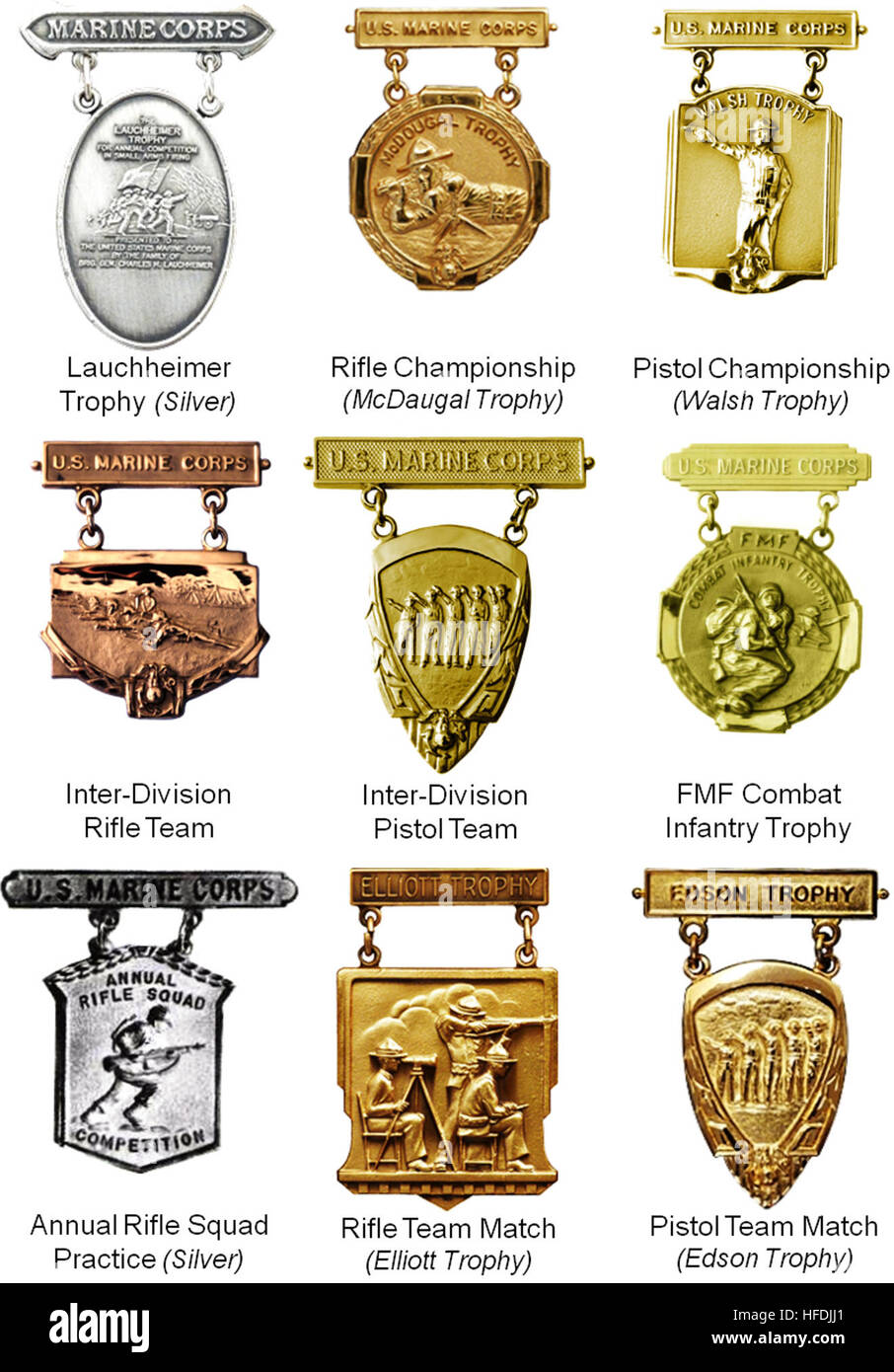 USMC Unique Marksmanship Competition Badges Stock Photo - Alamy
