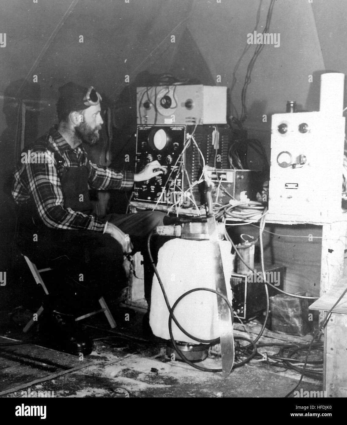 Albert Taylor sounding equipment is used in Antarctica for ...