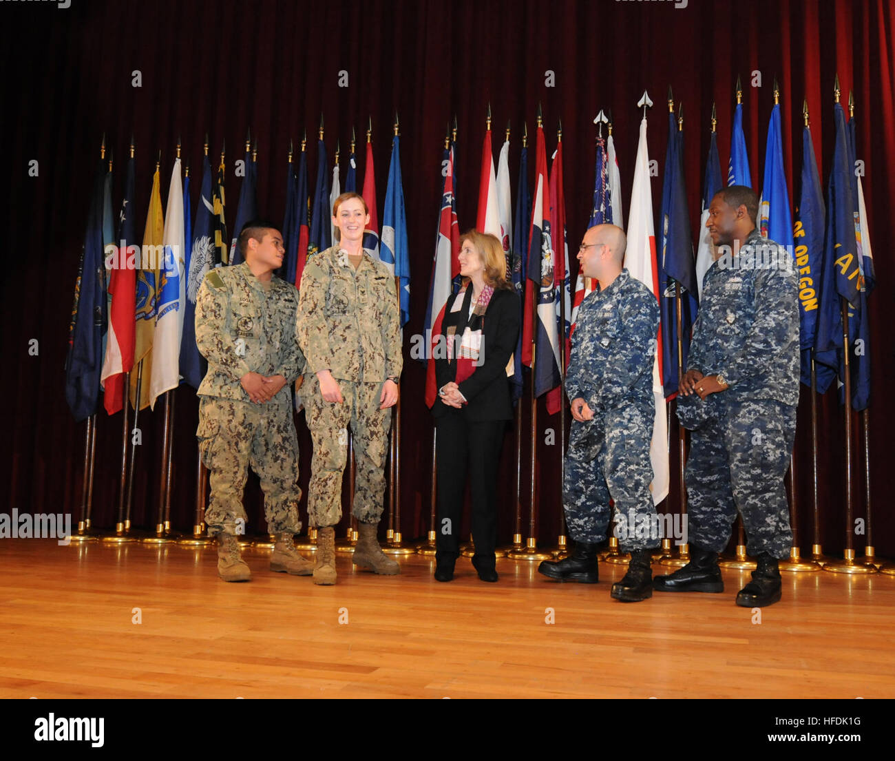 U.S. Navy Yeoman 2nd Class Erland Logan, far left, with the Naval ...