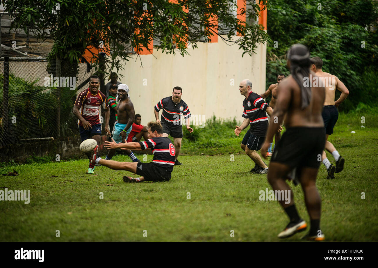 SUVA, Fiji (June 9, 2015) Service members attached to the hospital ship ...