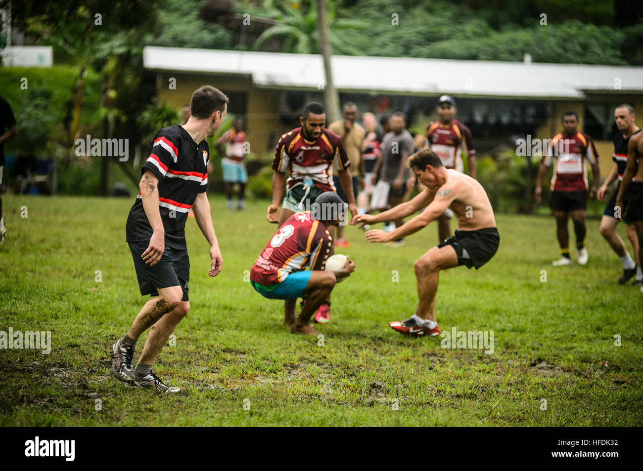 SUVA, Fiji (June 9, 2015) Service members attached to the hospital ship ...