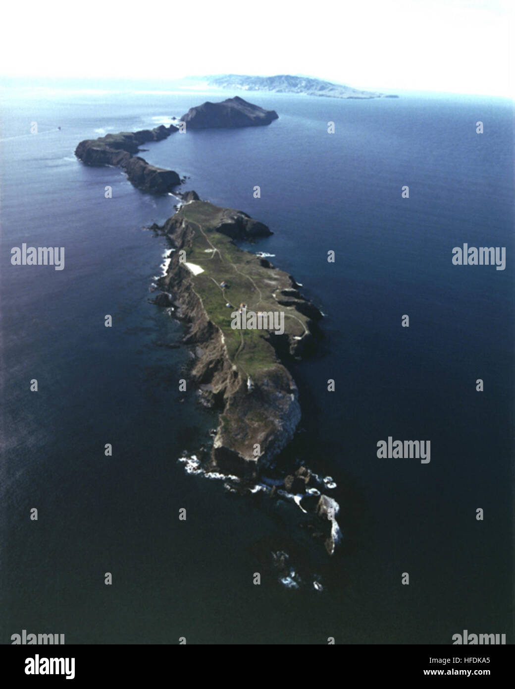 Anacapa Island aerial view Stock Photo - Alamy