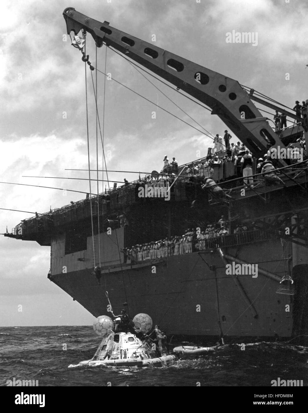 Apollo Space Capsule On Uss Midway