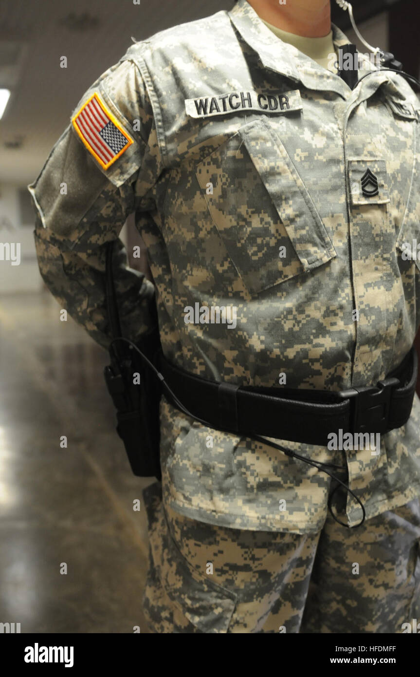 A watch commander for Camp V stands their post at the Joint Task Force ...