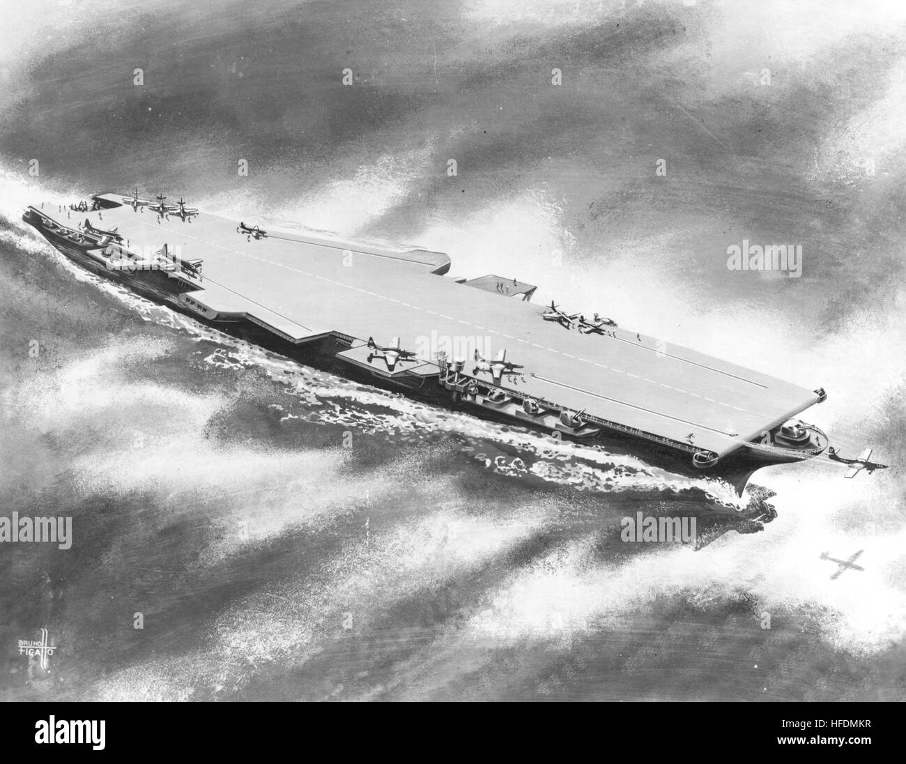 Artist's impression of the US Navy aircraft carrier USS United States ...
