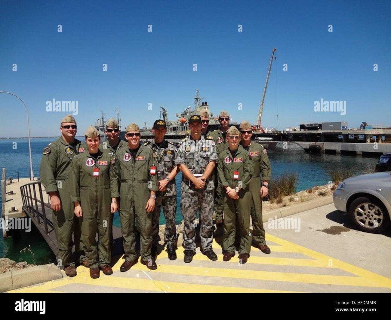 Sailors from the "War Eagles" of Patrol Squadron (VP) 16 pose with ...