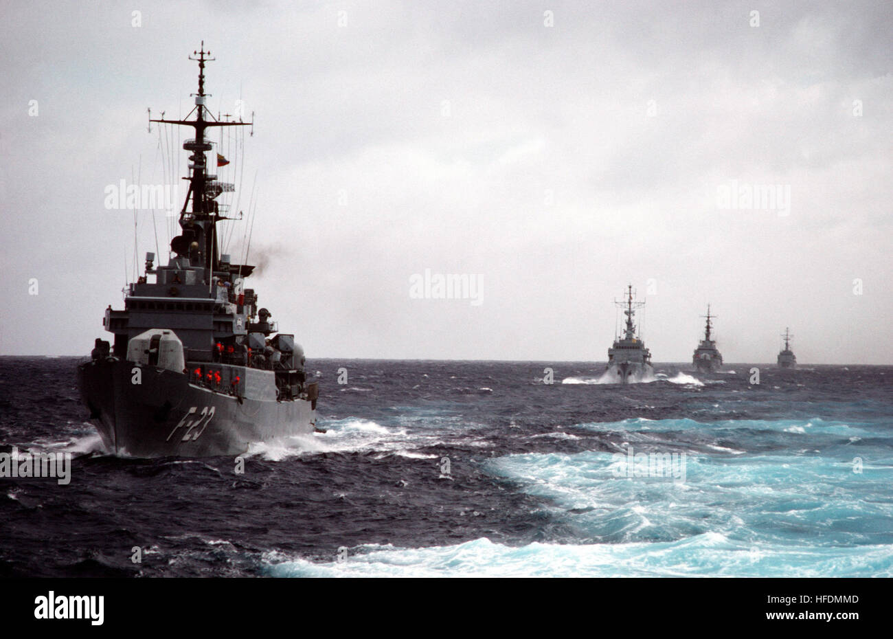 A port bow view of the Venezuelan corvette GENERAL URDANETA (F 23 ...