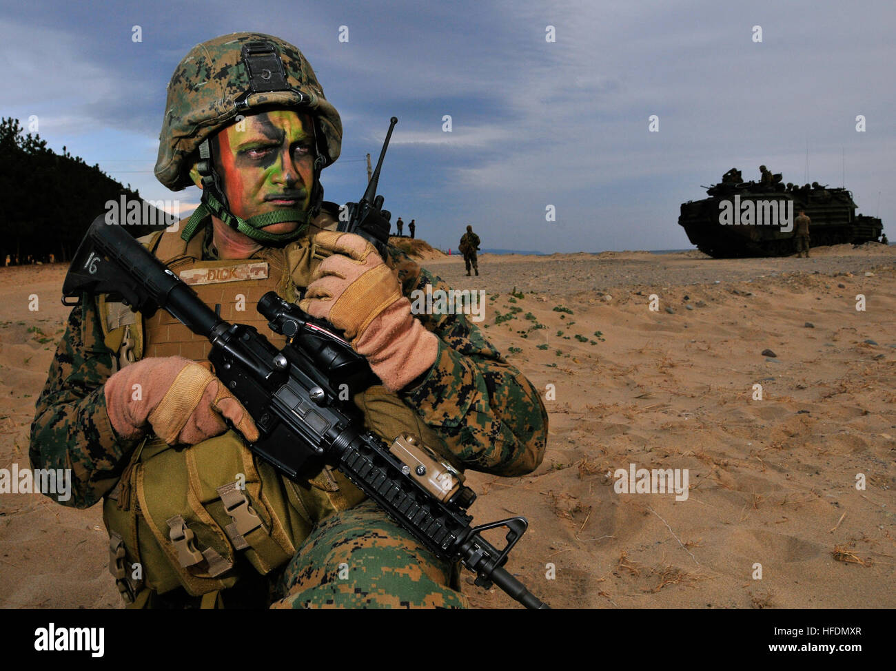 U.S. Marine Corps 1st Lt. John J. Dick, embarked on the transport dock ...