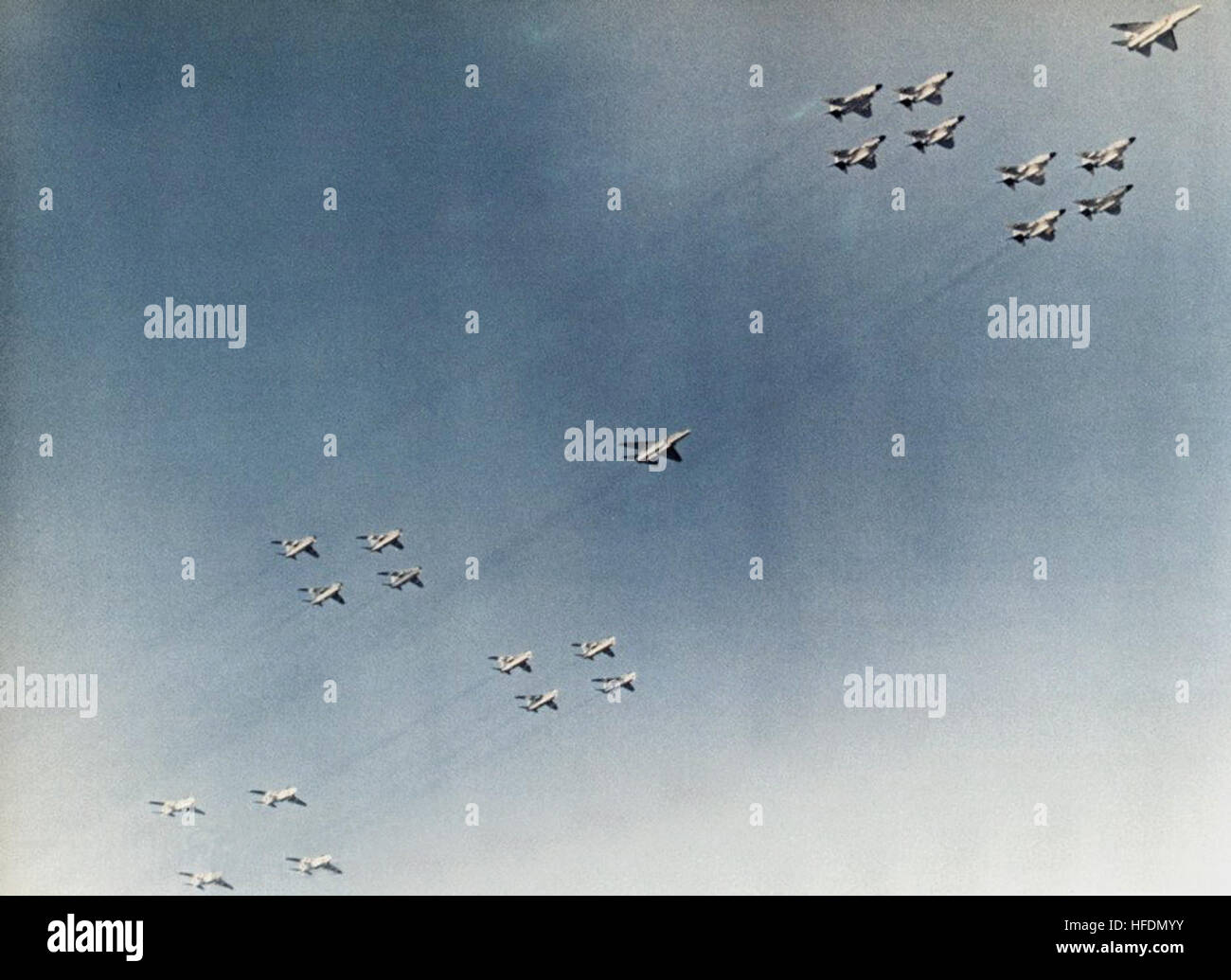 Attack Carrier Air Wing 3 (US Navy) aircraft in flight 1970 Stock Photo ...