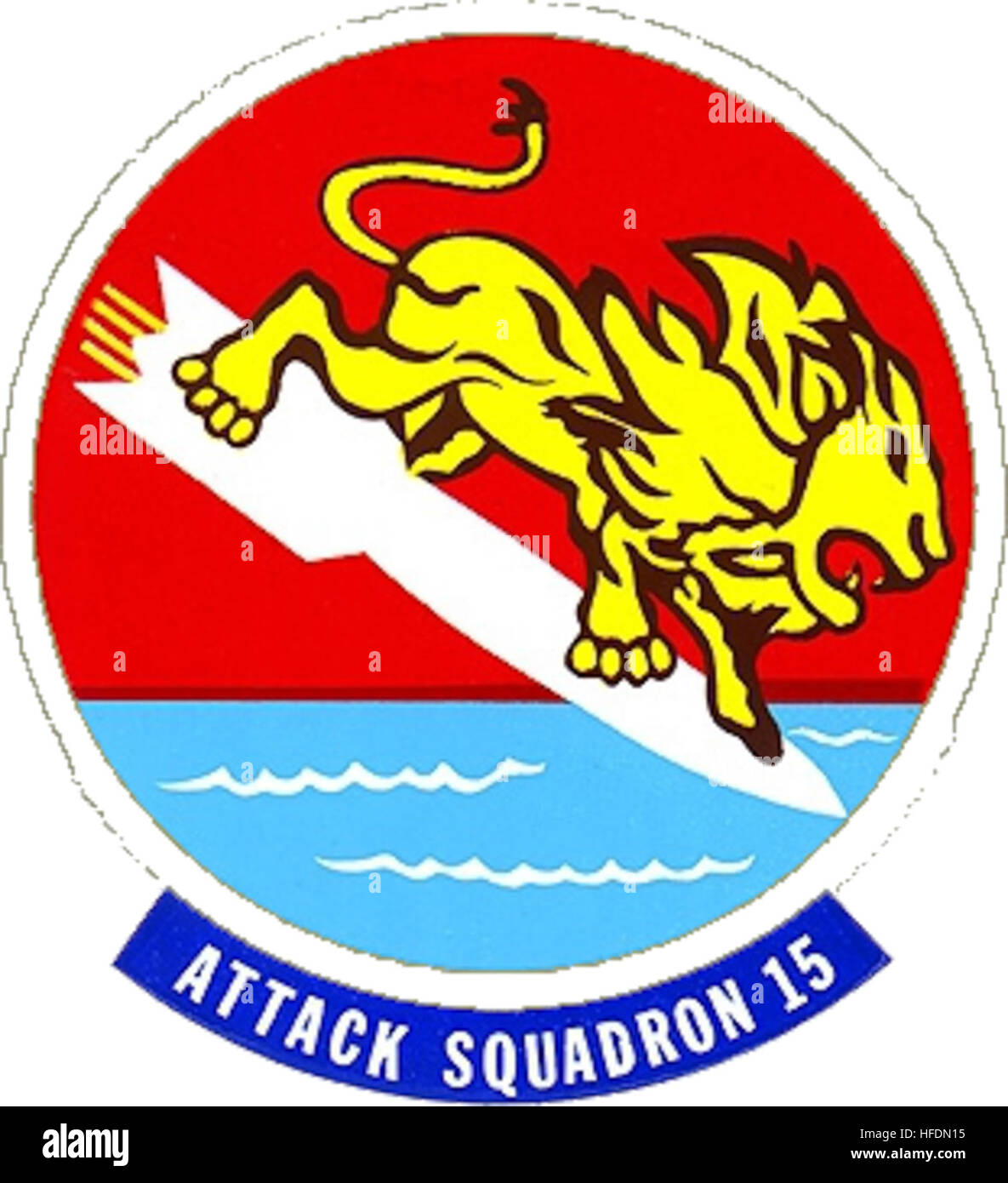 Attack Squadron 15 (US Navy) insignia c1969 Stock Photo - Alamy