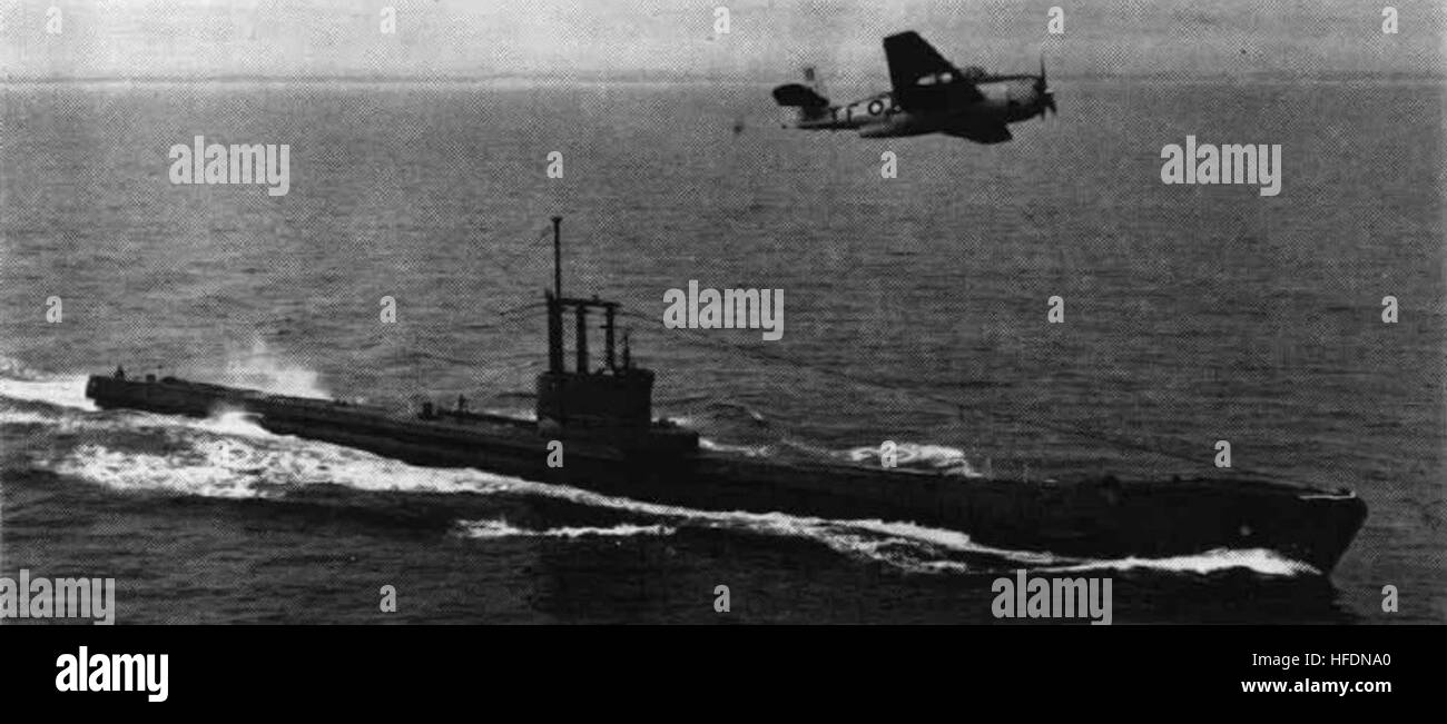 Avenger AS3 over HMS Artful Stock Photo - Alamy