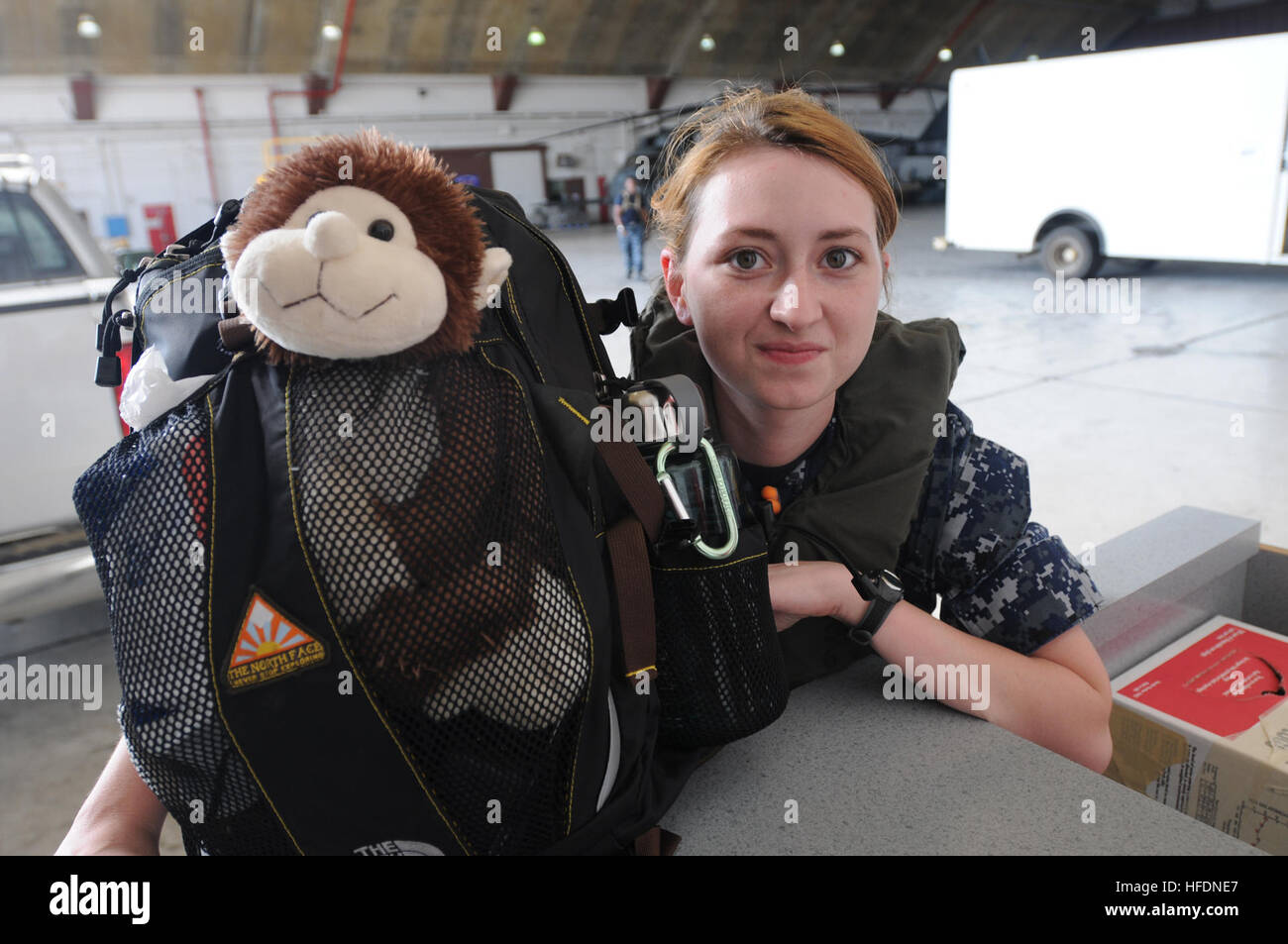 Seaman Apprentice Andrea Frank, with Carrier Strike Group 2, poses with ...